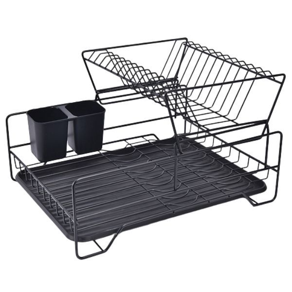Double Layer Iron Black Dish Rack | Shop Today. Get it Tomorrow ...