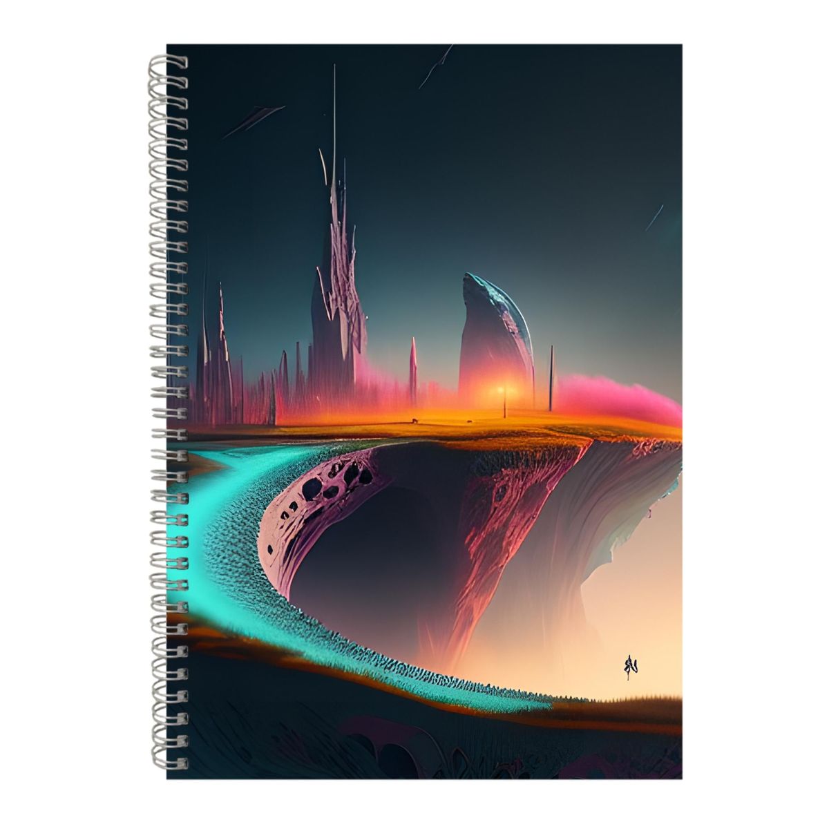 Blue Path A4 Notebook Spiral Lined Fantasy Books Graphic Notepad Gift ...