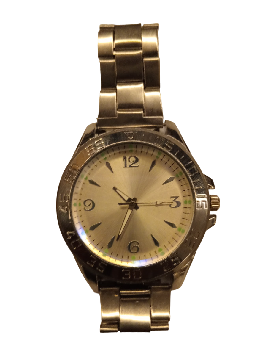 Stunning and Simple Mens Analogue Watch Smooth Silver With Metal Strap ...