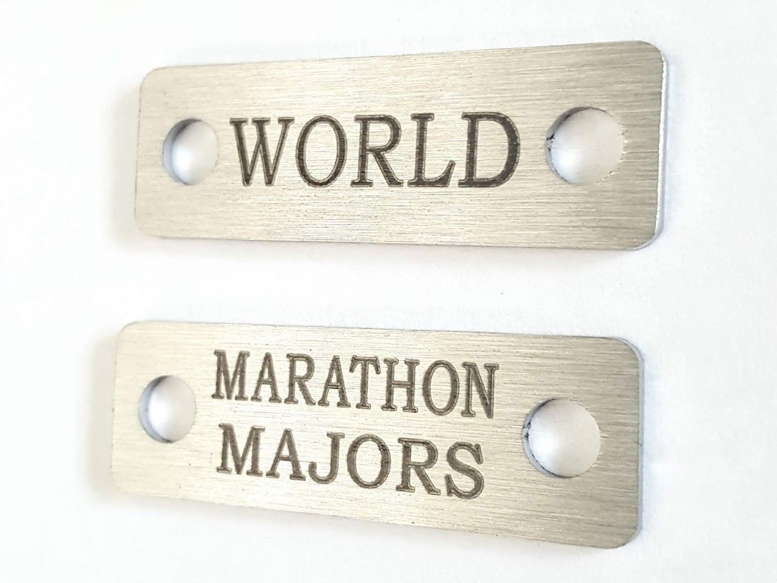 World Marathon Majors Laser Etched Shoe Lace tag - DC Designers | Shop ...