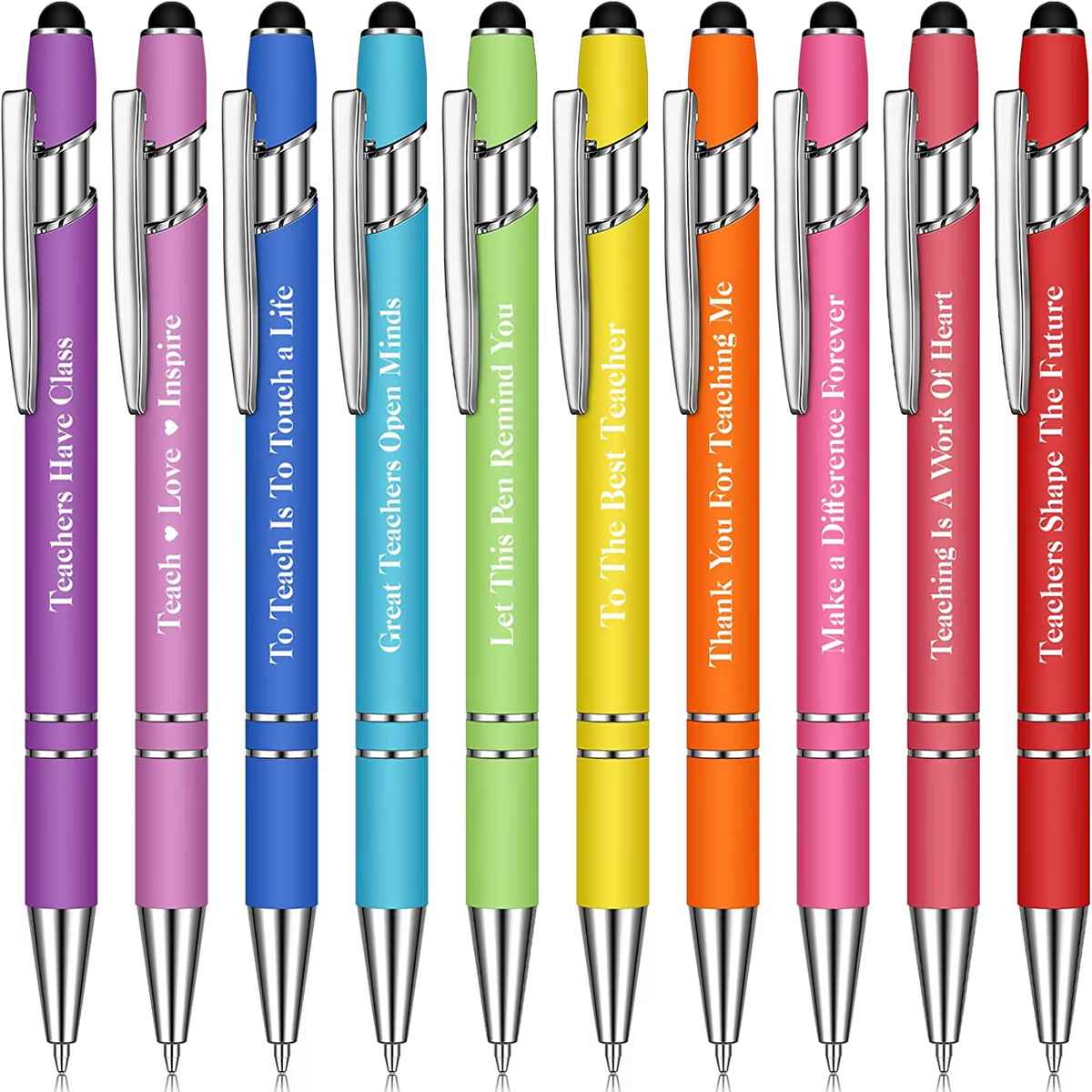 10-Pack Teacher's Day Ballpoint Pens with Stylus Tip - Appreciation ...