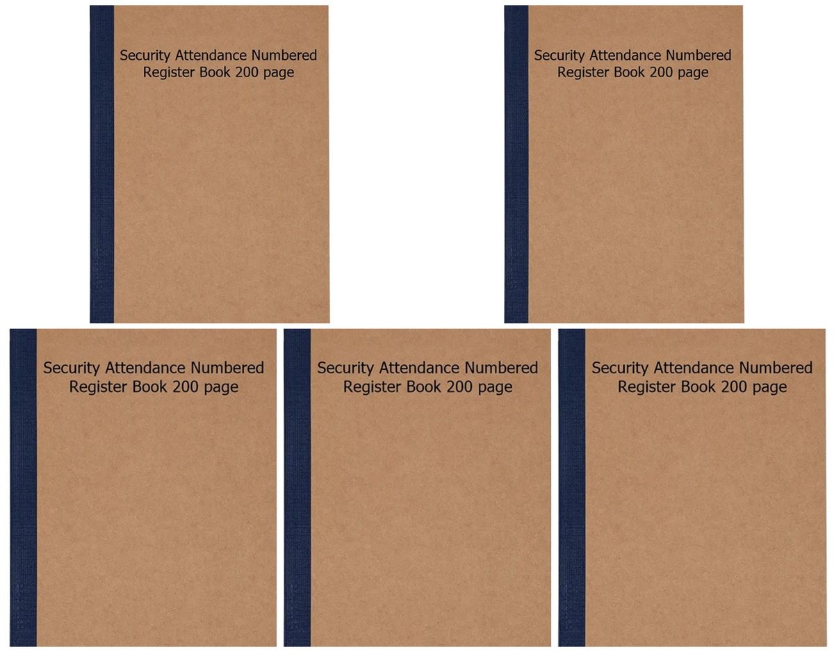 RBE Security Personnel Attendance Register -5's | Shop Today. Get it ...