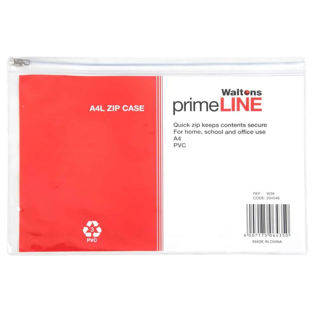 Primeline Clear Zipper Pencil Bag A4L | Shop Today. Get it Tomorrow ...