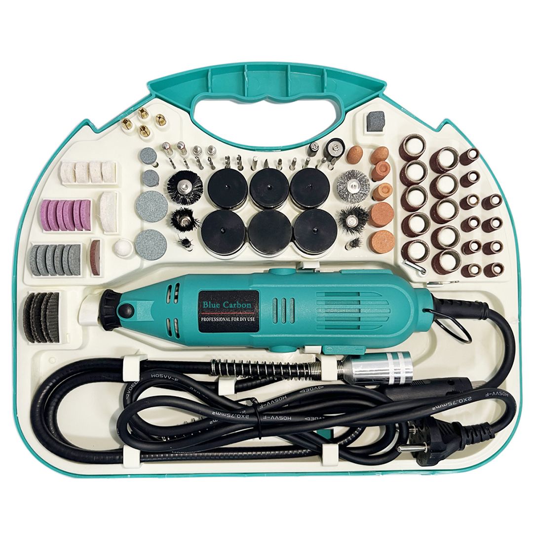 Blue Carbon Mini Tool Kit 130W Rotary Tool With Flexible Shaft set of ...