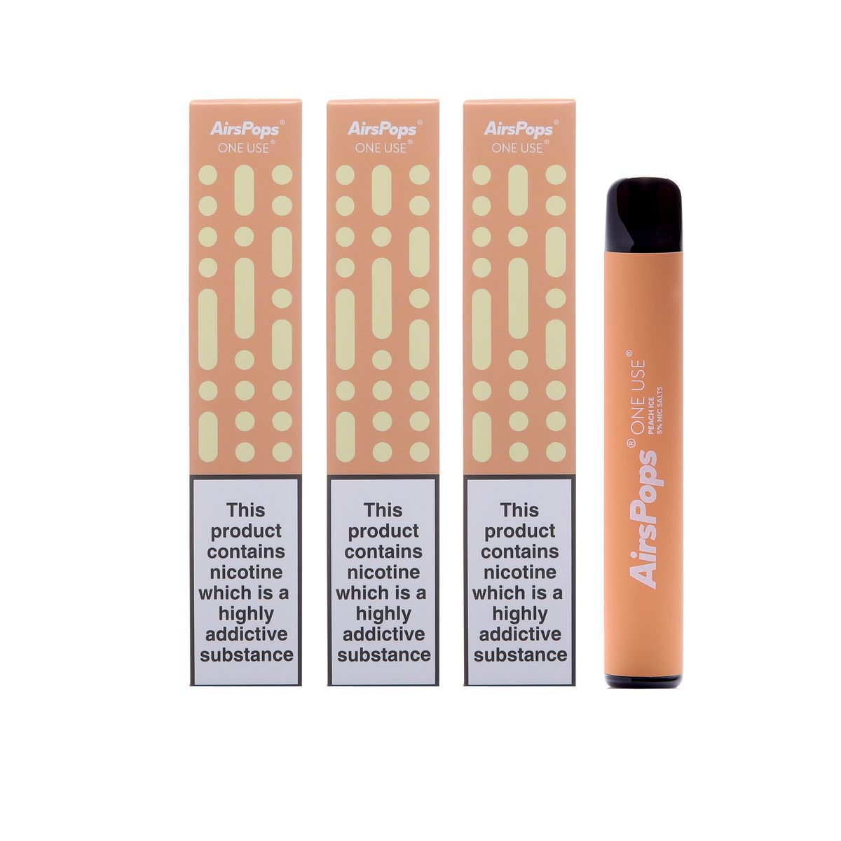 Airscream AirsPops - 3 x Disposable- Peach Ice - 5% Nic Salts | Shop ...