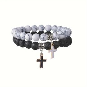 Matching Couple Cross Bracelet Set | Shop Today. Get it Tomorrow ...