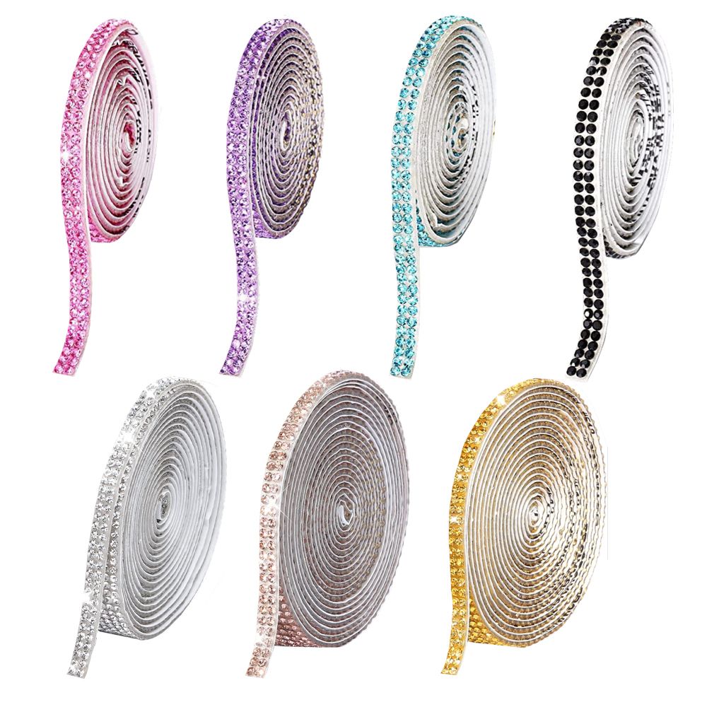 Craft Self Adhesive Arts & Crafts Crystal Rhinestone Roll Set of 7 ...