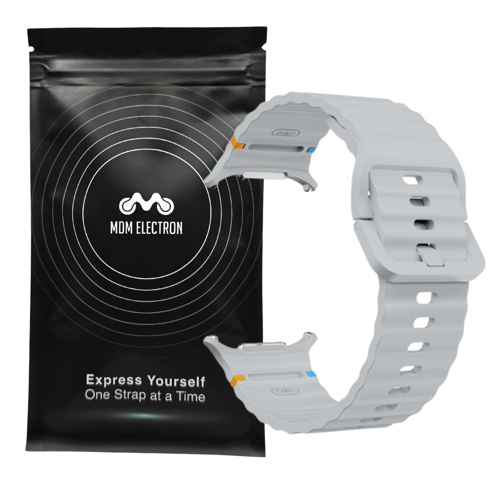 Wave Stitched Strap Compatible With Samsung Galaxy Ultra-Light Grey ...