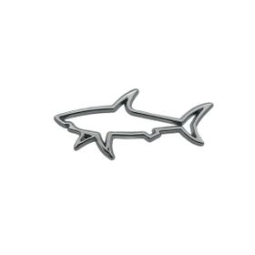 Shark Metal Sticker Scratch Sticker Side Label Silver x 2 | Shop Today ...