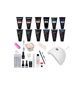 32 Pieces Color Change and Luminous Poly Gel Kit & UV Lamp | Shop Today ...
