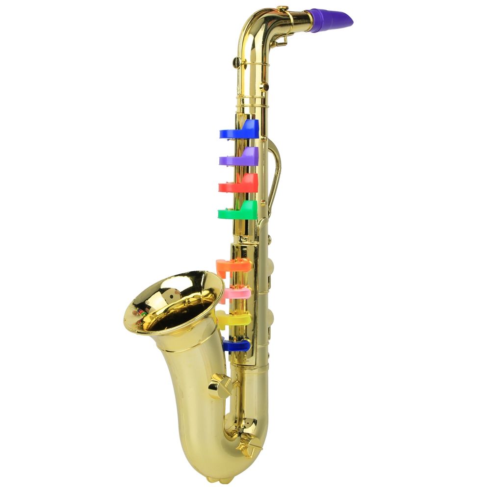 Plastic Children Saxophone Toy Mini Musical Instrument Gift Gold | Shop ...