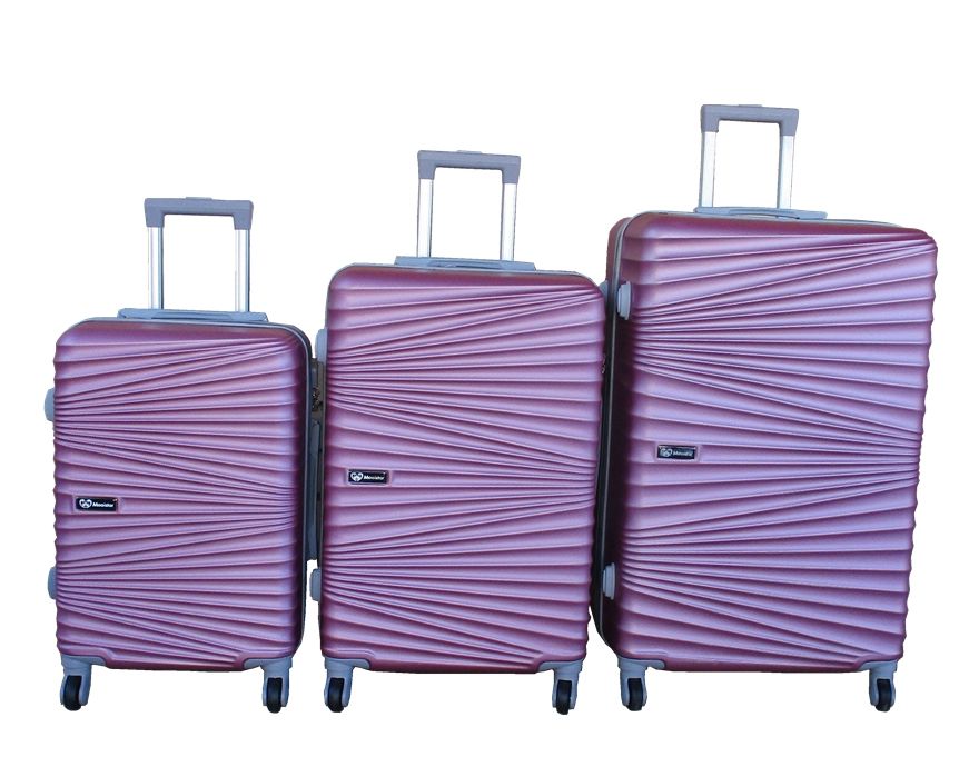 3-Piece Travel 28-Inch Luggage Suitcase Bag Set - Stylish - Pink | Shop ...