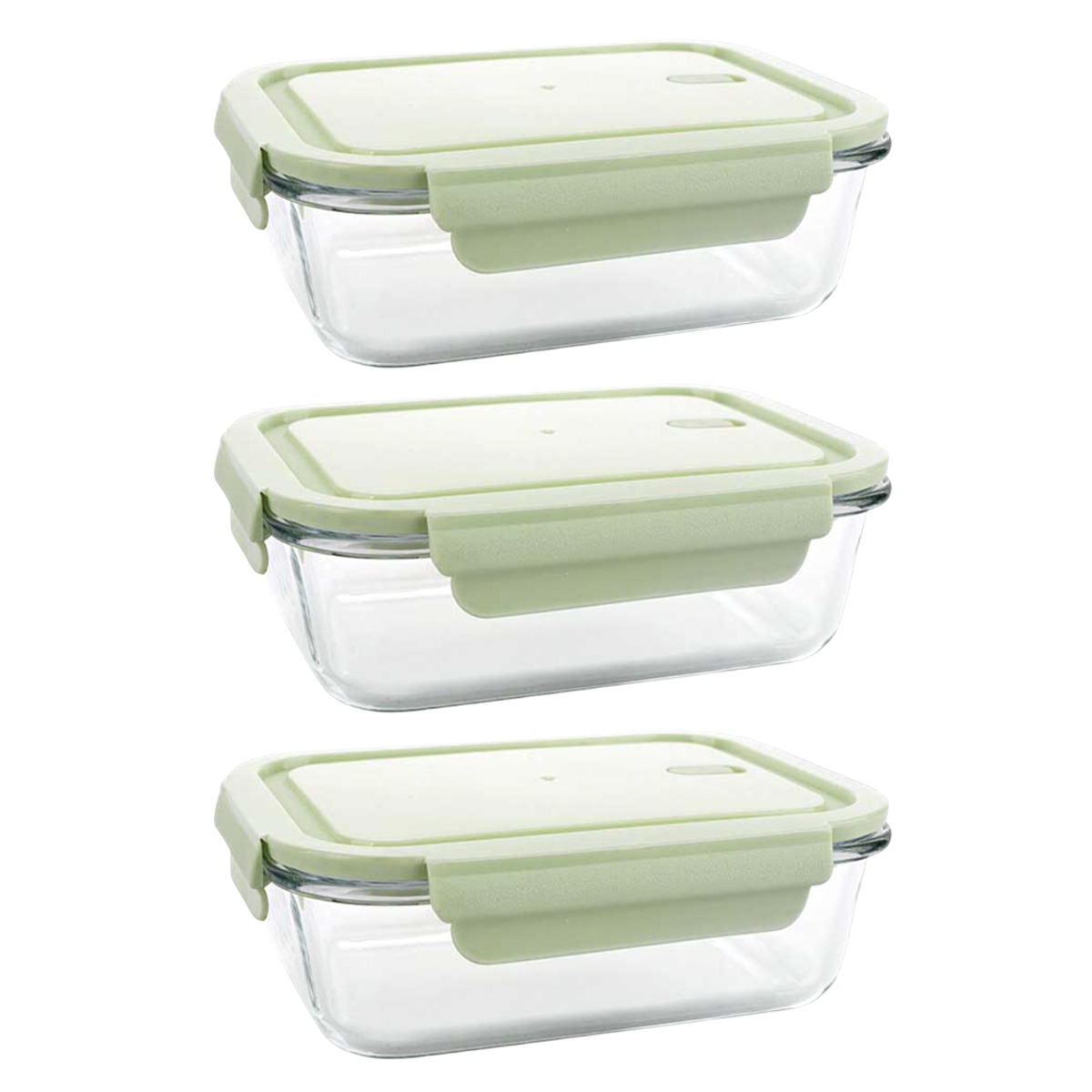 Leak-Proof Glass Food Containers - 1.04 Litre - 3 Pack | Shop Today ...