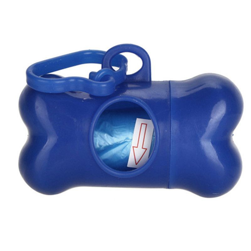 Dog Poop Poo Bags with Stylish Bone shaped Holder - Various Colours ...