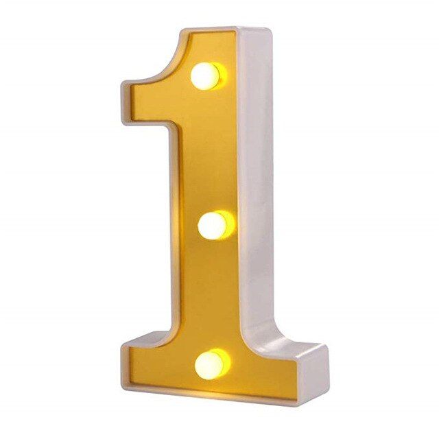 GOLD LED Number Lights - 1 | Shop Today. Get it Tomorrow! | takealot.com