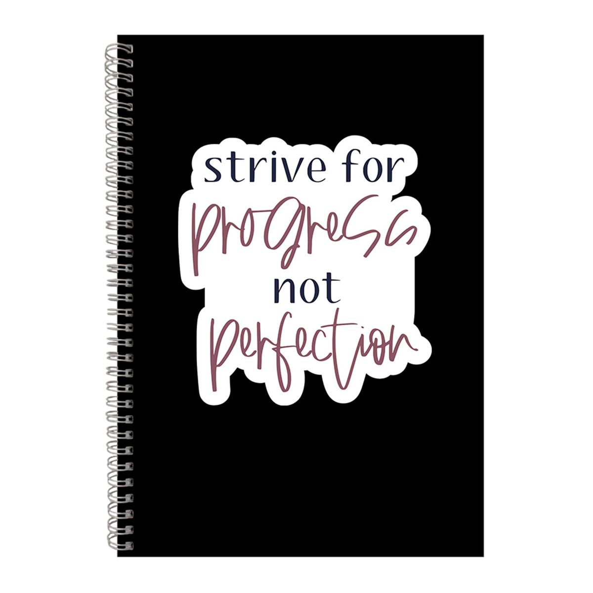 Progress A4 Notebook Spiral Lined Motivational Sayings Graphic Notepad ...