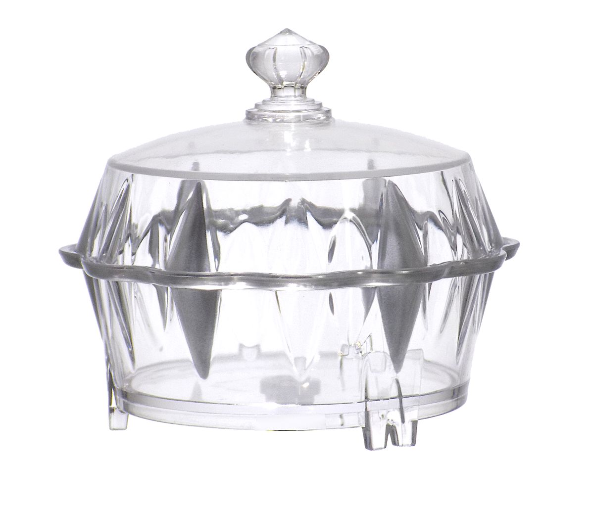 Decorative Acrylic Snacks Bowl With Lid Round- Transparent | Shop Today ...