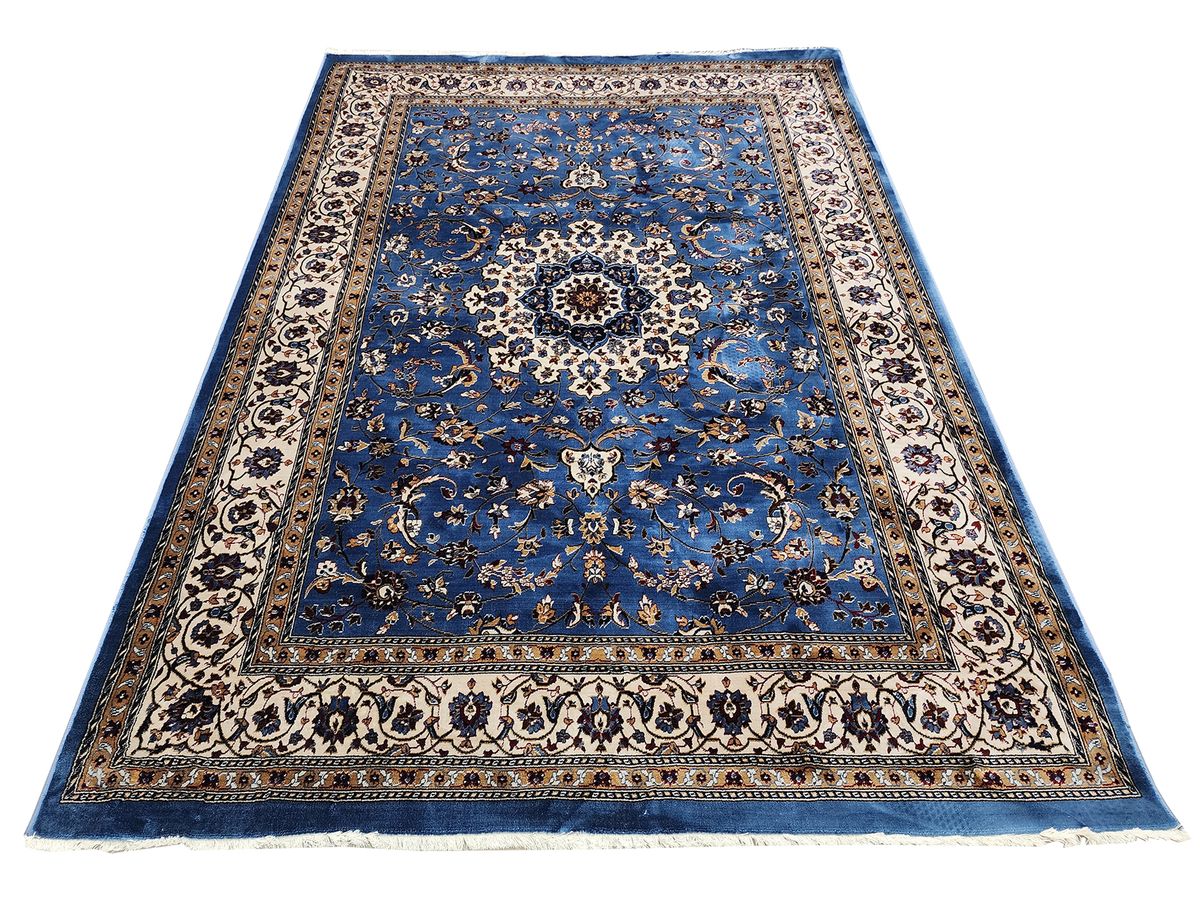 Quality Persian Rugs - Stunning Blue Nain Design Carpet 230x160cm ...