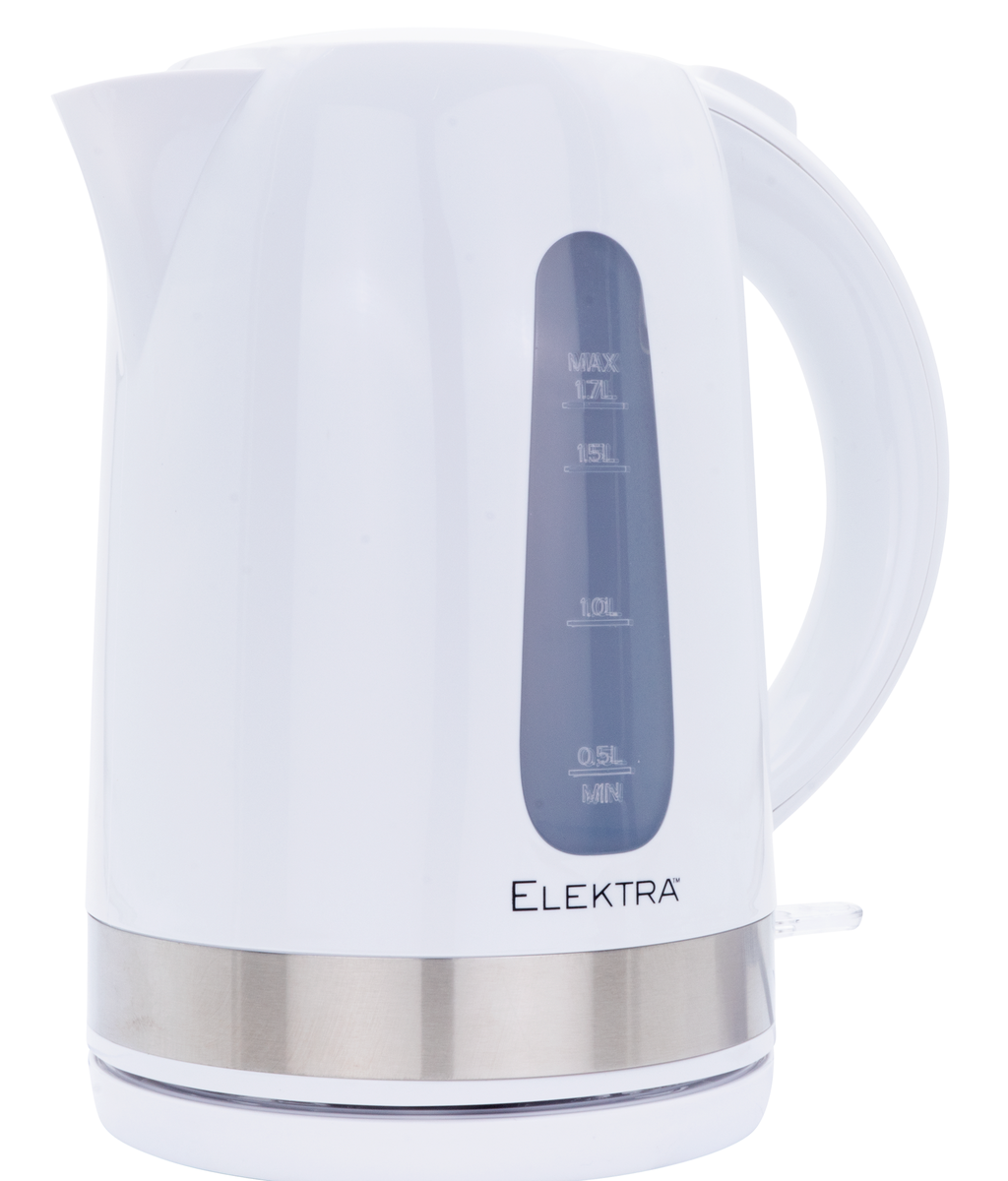 Elektra 1.7L Cordless Kettle Fast Boil 360 Degree Rotational Base White ...