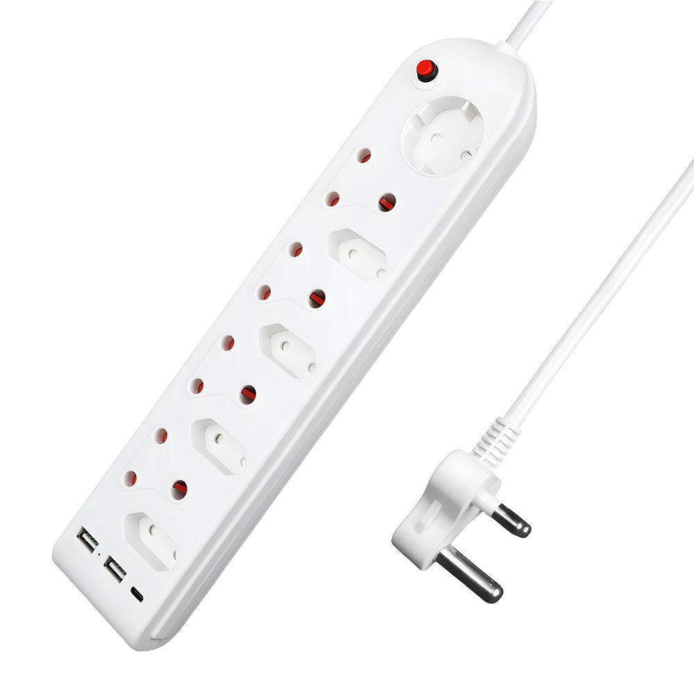 Redisson USB 9 Way Multi-Plug 2 USB 1Type-C Adapter Fire Resistant ...