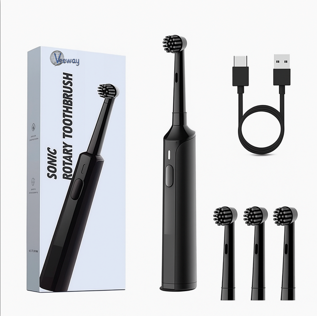 Veeway Specialized 360 Electric Rotary Toothbrush - 4 Head Replacement ...