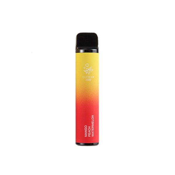 Elf Bar 2500 Puffs Disposable Vape - Mango Peach Watermelon - 50mg ...