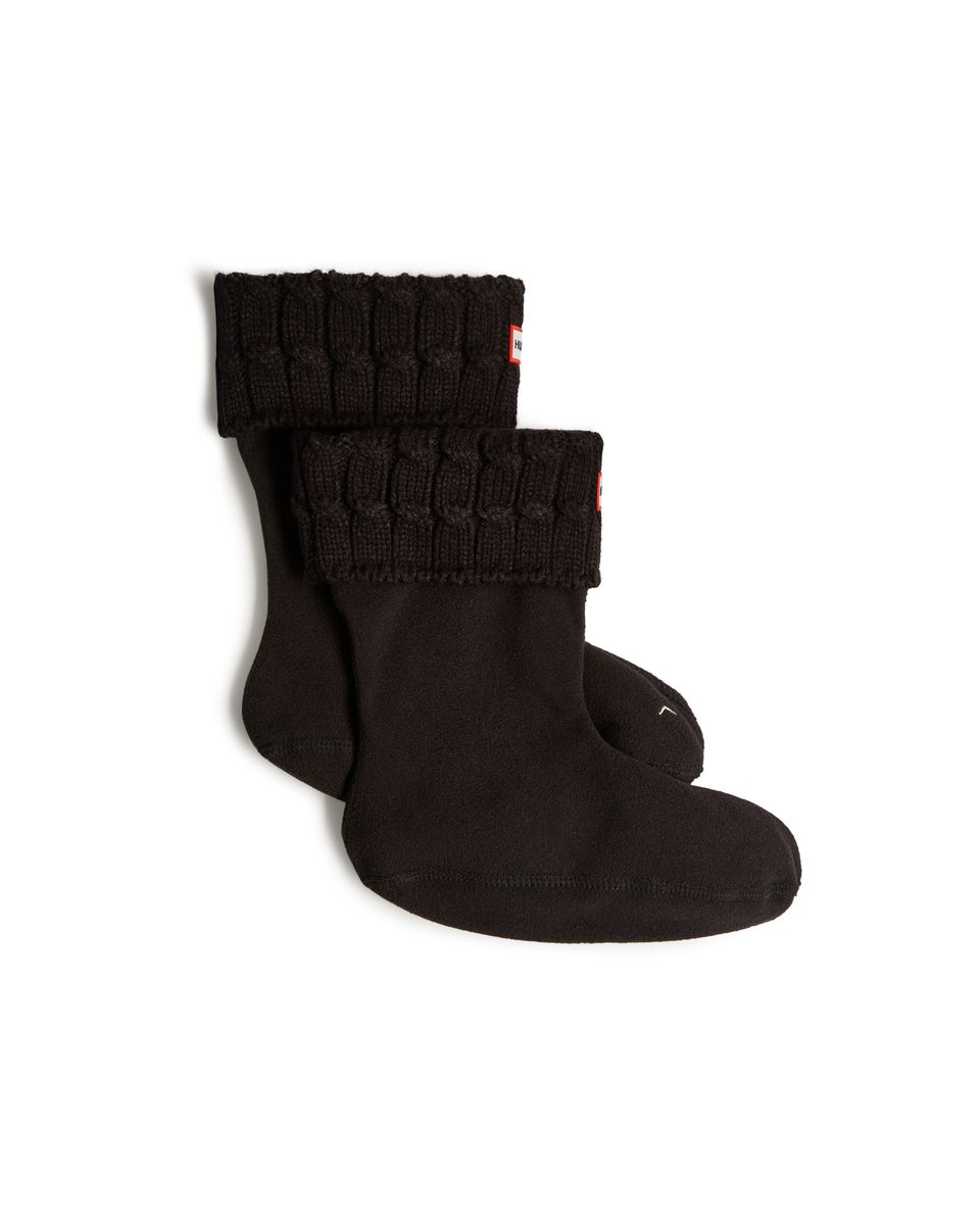 Hunter HB 6 Stch Cble Short Boot Sock Black | Shop Today. Get it ...