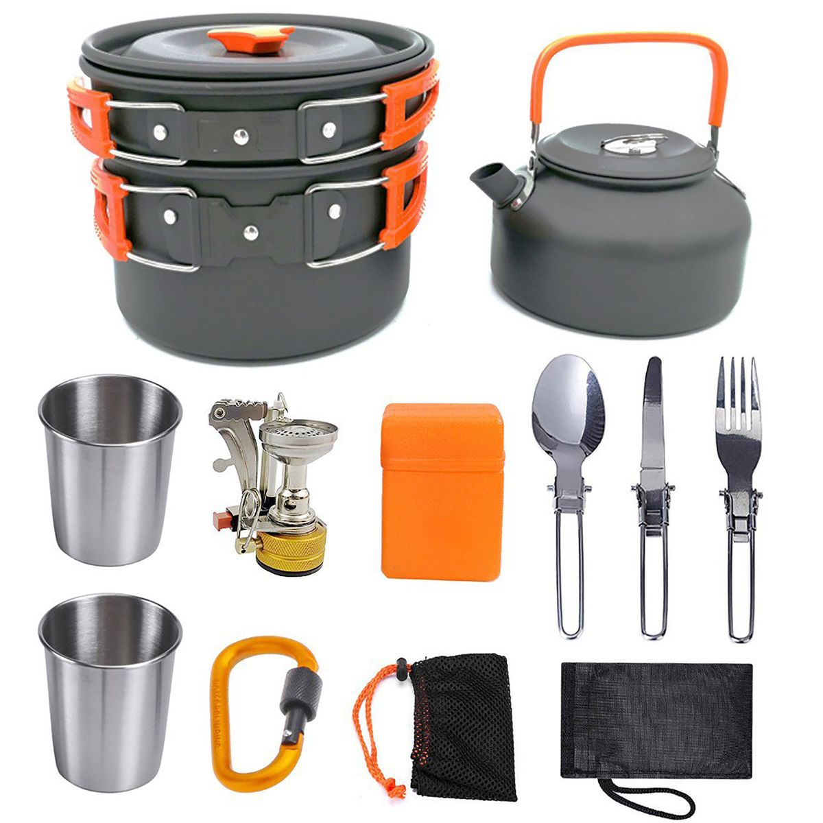 13Pcs Portable Camping Cookware Set,Lightweight Outdoor Cooking Set ...