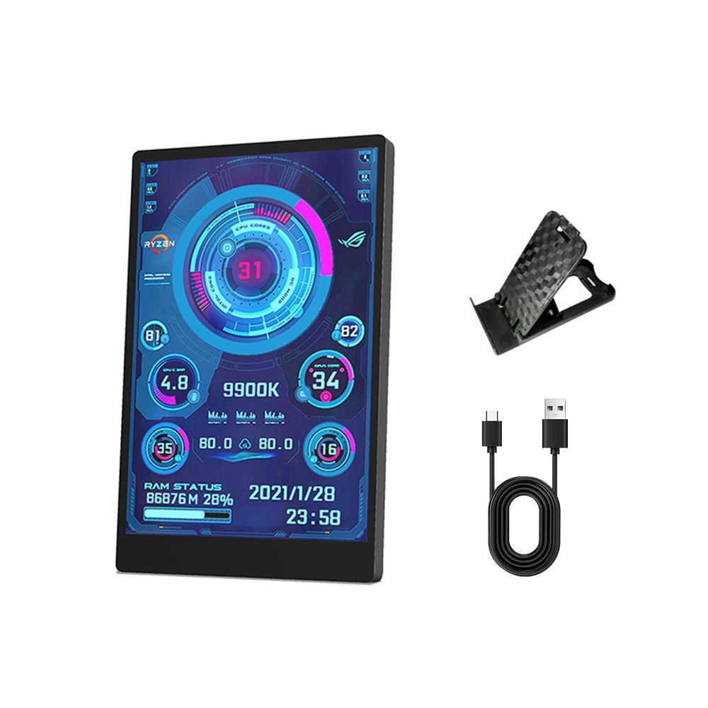3.5-inch computer small secondary screen, USB-C chassis secondary ...