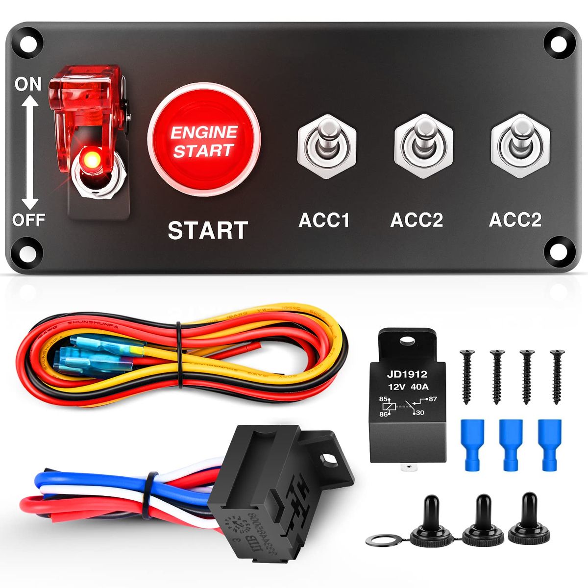 5 in 1 Ignition Switch Panel 12V 30A with Engine Start Button | Shop ...