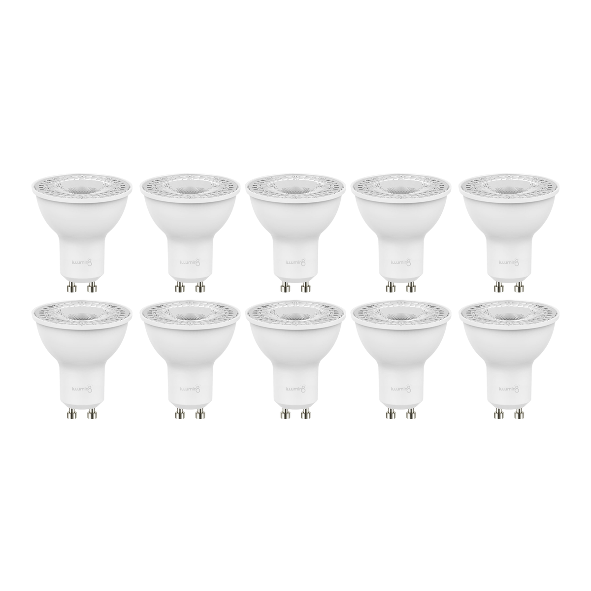 illumin8 GU10 7W LED Light Bulbs Warm White 3000K - 10 Pack | Shop ...