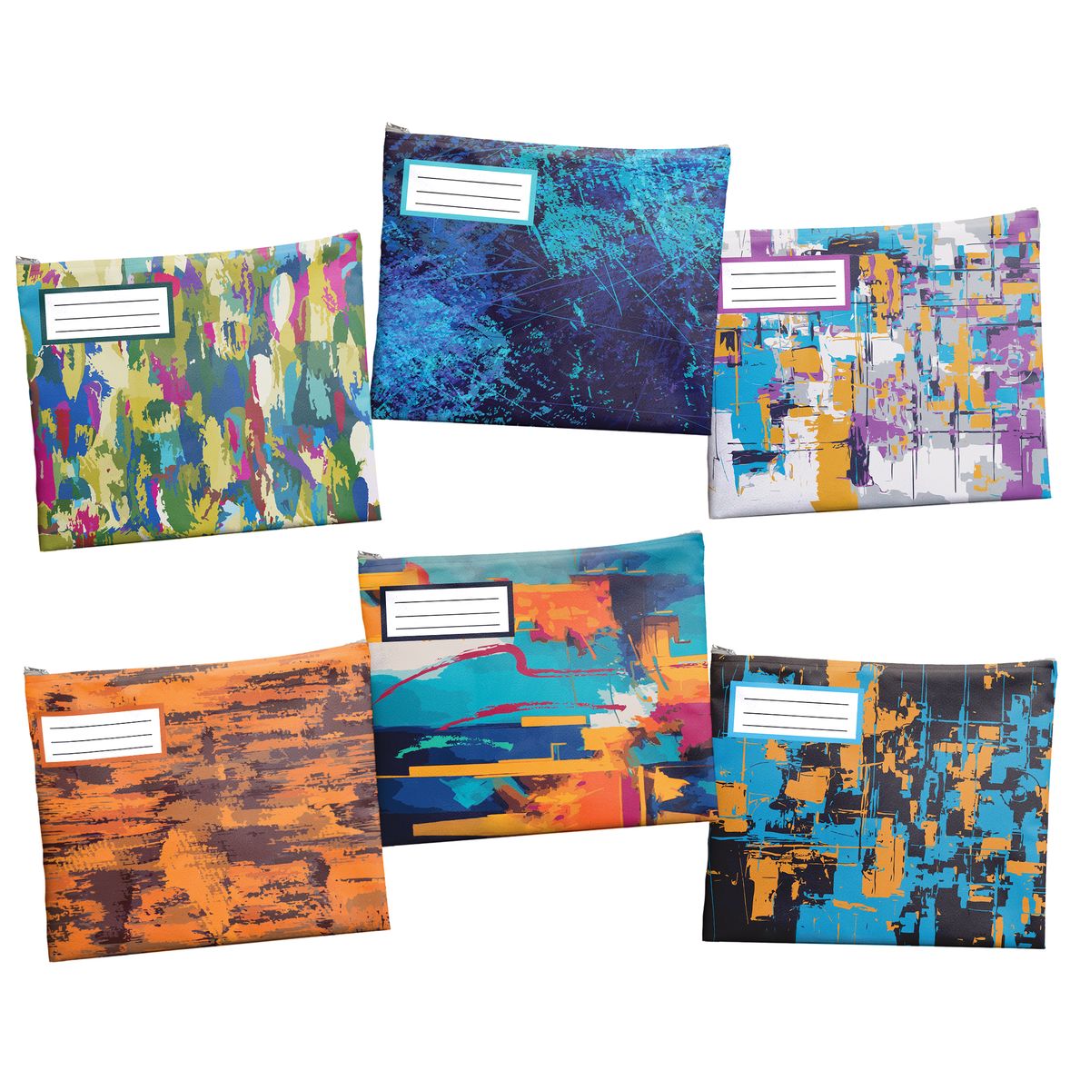 Subject-Savvy 6-Pack Book Bags - Abstract Painting | Shop Today. Get it ...
