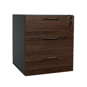 Axa 3 Drawer Unit For Desks - Walnut/Dark Grey | Shop Today. Get it ...