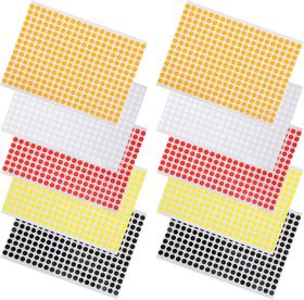 2800pcs 8mm Round Stickers Color Coded Dot Labels Adhesive Circle ...