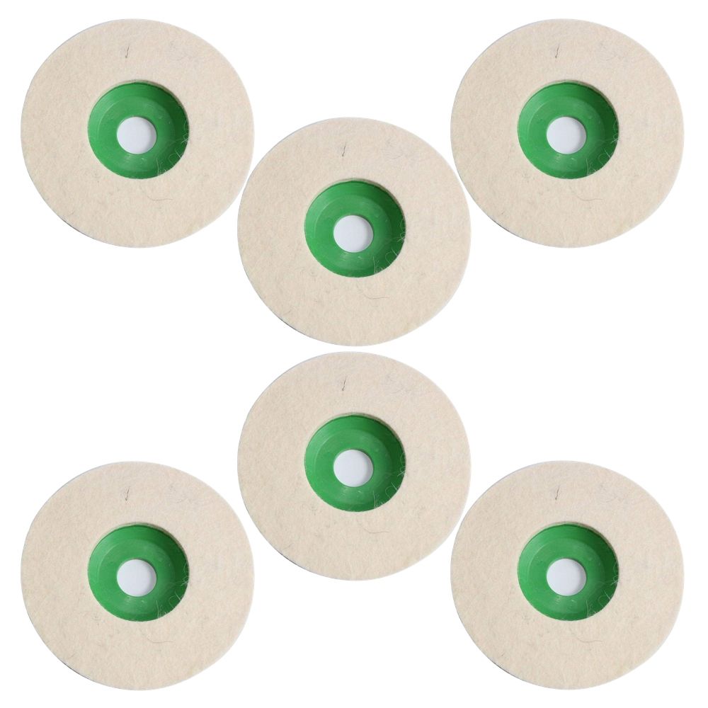 Tool DIY Buffing & Polishing Wool Angle Grinder Disc Set of 6 (100mm ...