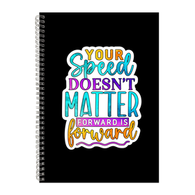 Speed A4 Notebook Pad Lines Trendy Positive Vibes Graphic Design ...