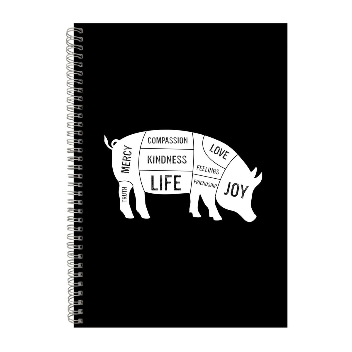 Pig Cuts Notebook Veganism Gift Idea A4 Notepad 133 | Shop Today. Get ...