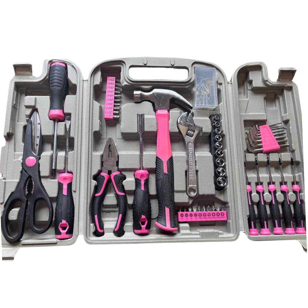 53 Piece Basic Household Tool Kit Set With Toolbox - Pink | Shop Today ...
