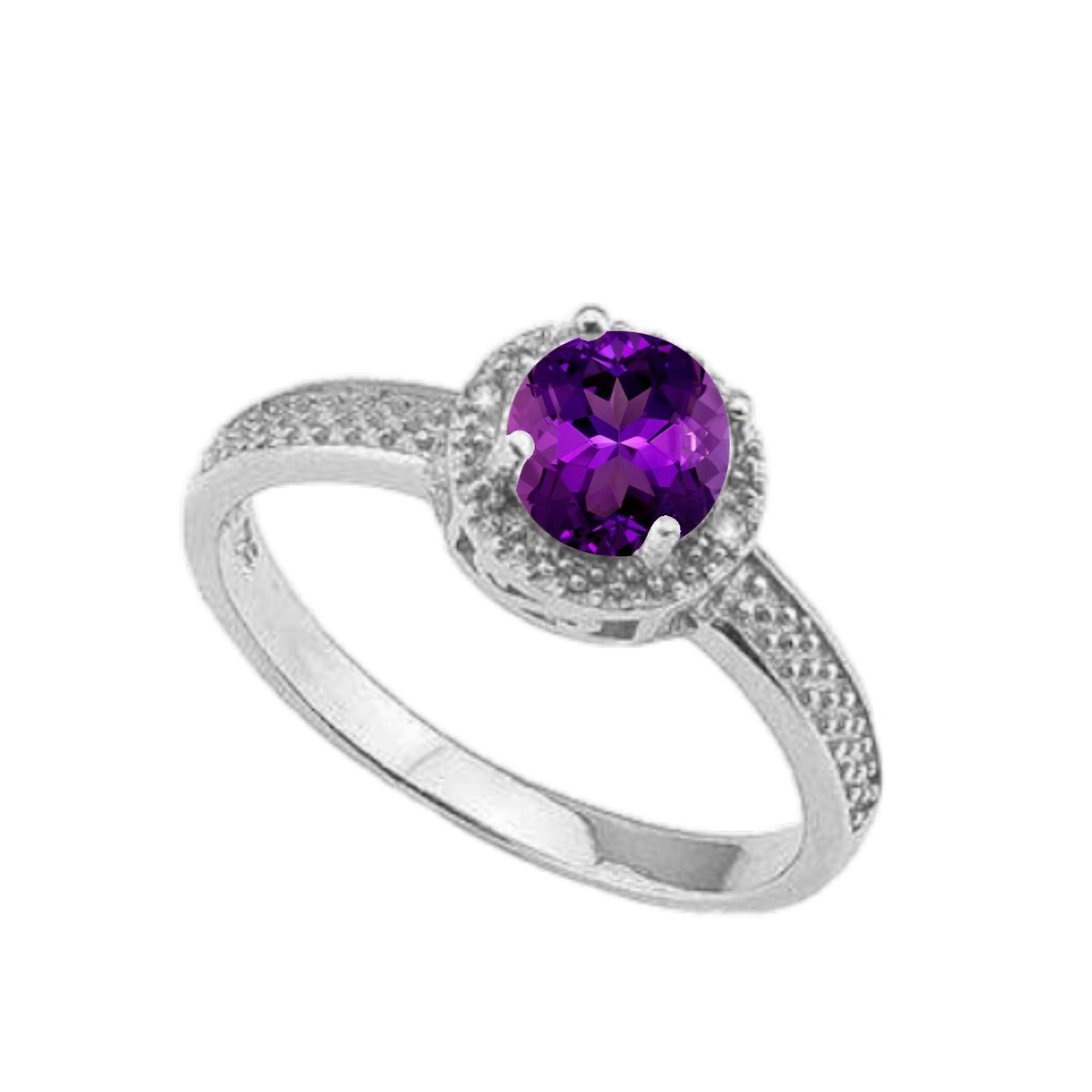 Classic Round Gemstone Ring in Sterling Silver | Shop Today. Get it ...
