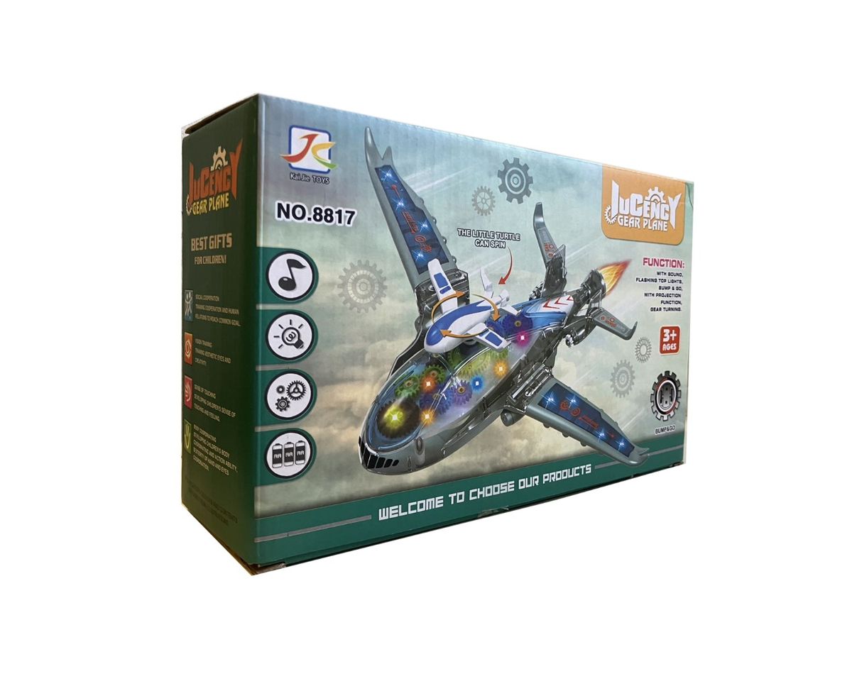 Toy Airplane with Gear & Baby Plane 360 Rotating with Lights and Sounds ...