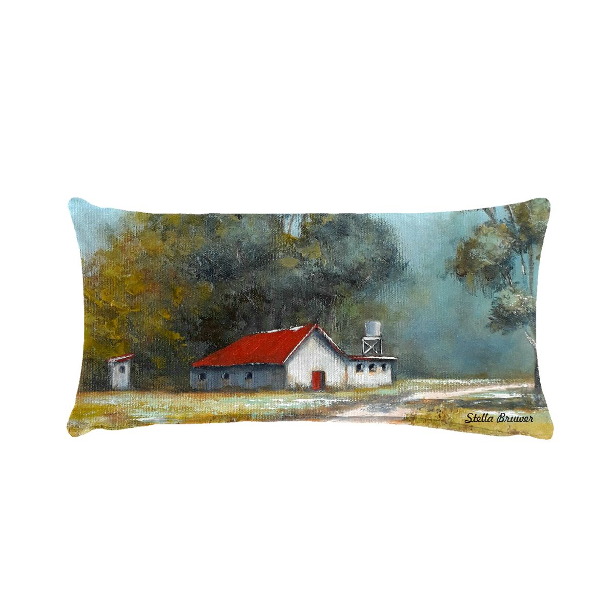 Red Roof Farm House By Stella Bruwer Oblong Luxury Scatter | Shop Today ...