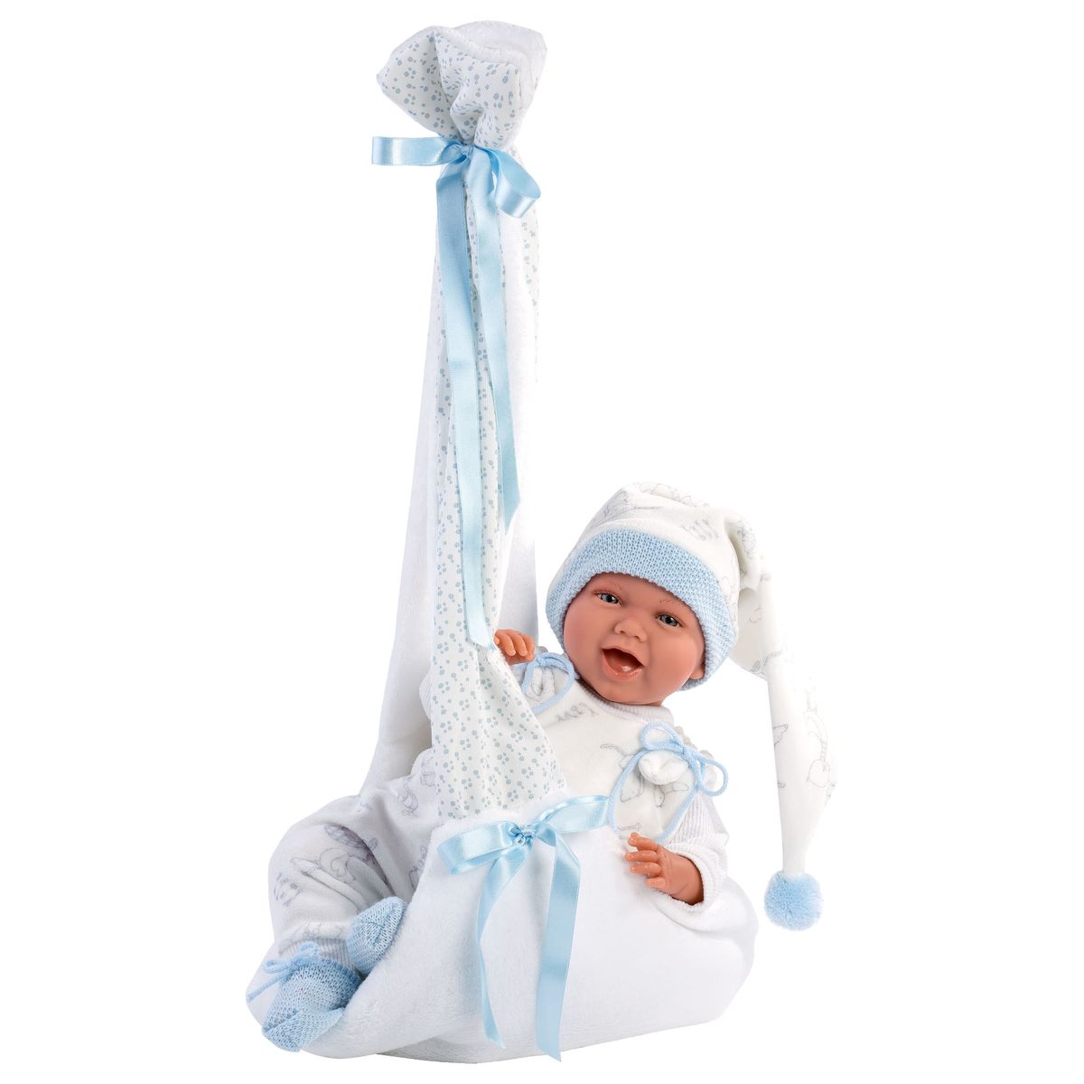 Llorens Mimo Baby Boy Doll with Laughing Mechanism, Swing & Clothing ...