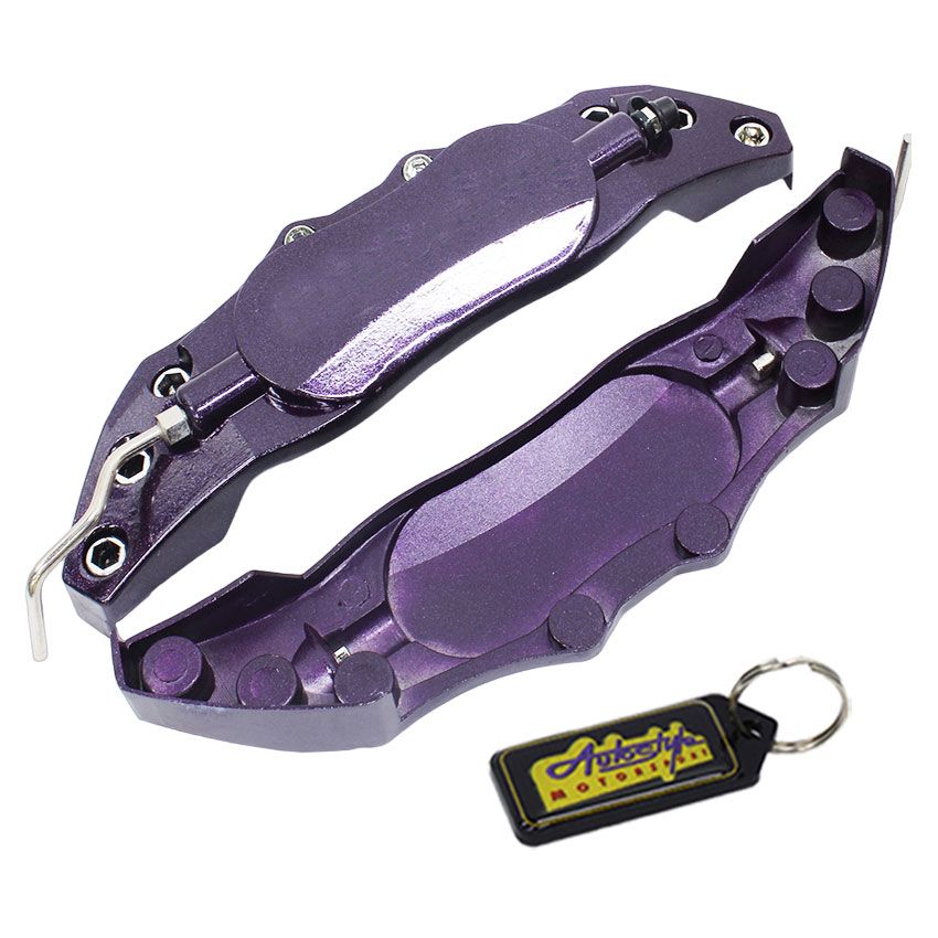 Universal Decorative Metal Disc Brake Caliper Cover - Purple & Key ...