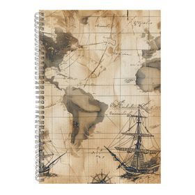 Nautical28 A4 Notebook Spiral Lined Trendy Nautical Graphic Notepad ...