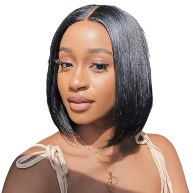 10 inch Ready to Wear 4X4 Glueless Human Hair Lace Bob Wig | Shop Today ...
