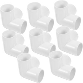 8pcs Pvc Elbow Fittings Pipe Connectors for Water System Corner Joint ...
