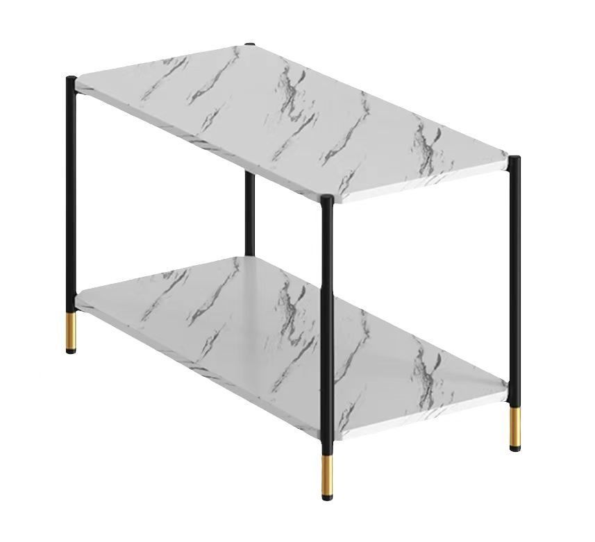 Coffee Table Rectangular, 2-Tier Beside Sofa Cocktail Table | Shop ...