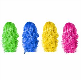 Colourful Fun Dress Up Party Long Wigs (4 Piece) | Shop Today. Get it ...