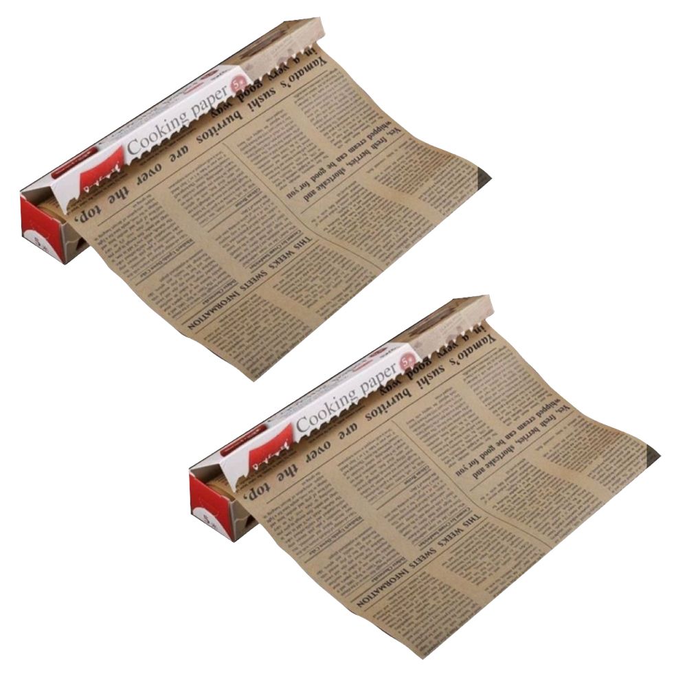 Kitchen Multiuse Newspaper Style Greaseproof Food Paper Roll - Set of 2 ...