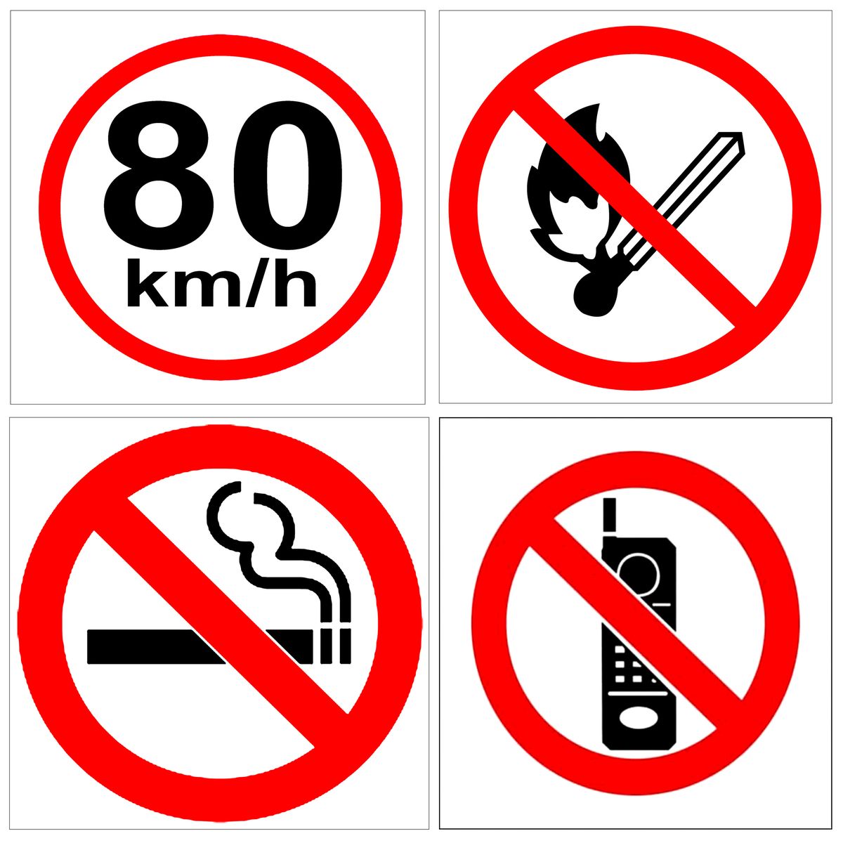 Danger Flammable No Smoking Sign 19x19cm - 4 Pack | Shop Today. Get it ...
